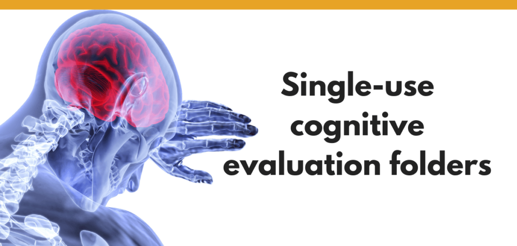 Single-use cognitive evaluation folders - EatSpeakThink.com