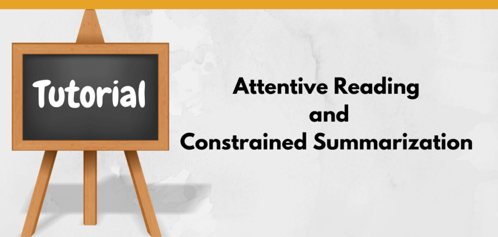 Attentive Reading and Constrained Summarization tutorial - EatSpeakThink.com
