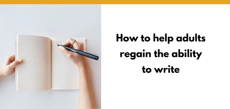 How to help adults regain the ability to write - EatSpeakThink.com
