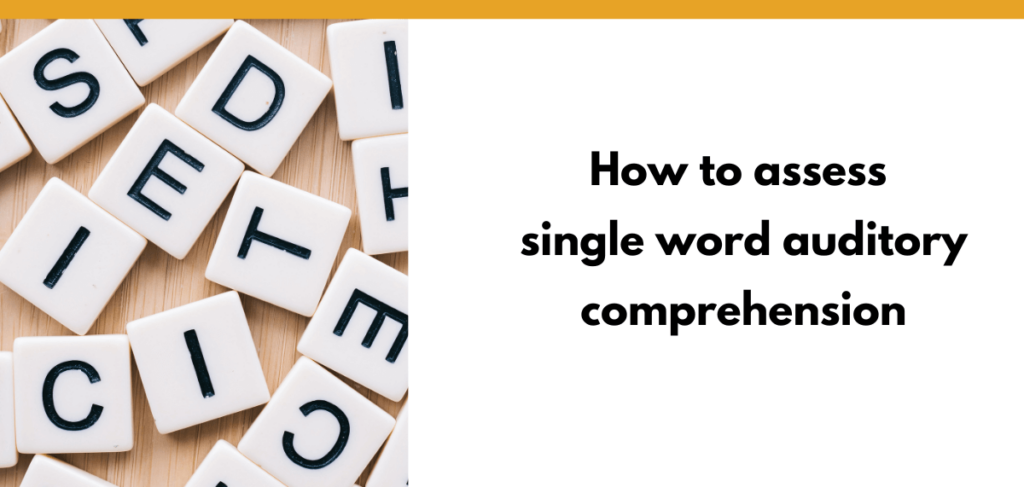 How to assess single word auditory comprehension - EatSpeakThink.com